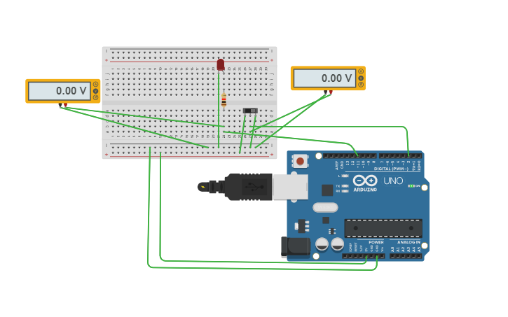 Circuit Design Arduino Led Button Interrupt Tinkercad