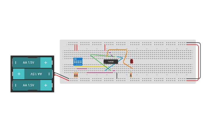 Circuit design Lab 2 - NAND con NOR | Tinkercad