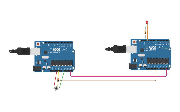 Circuit Design Interfacing Two Arduino Boards Using I2c Serial Communication Tinkercad 6948