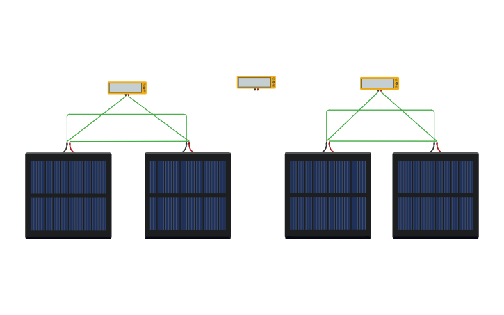 Circuit design solar cells in parallel and series - Tinkercad