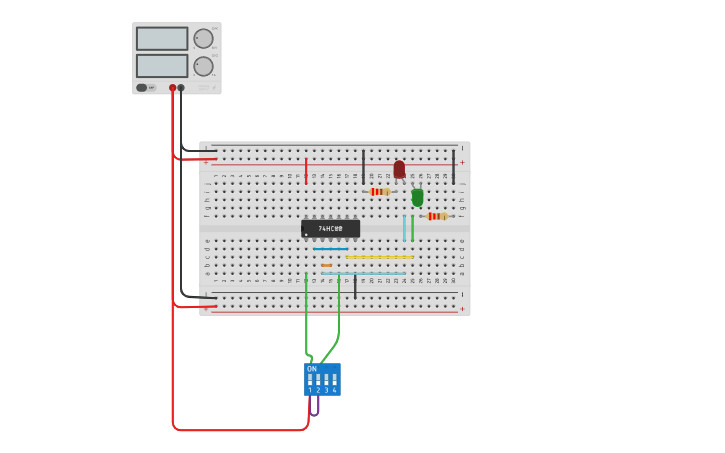 Circuit design SR latch 1.0 - Tinkercad