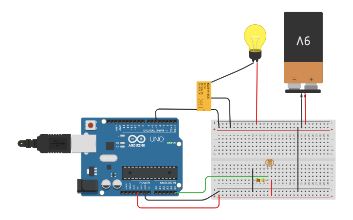 Circuit Design Controlling Light Using Light Intensity Measured From