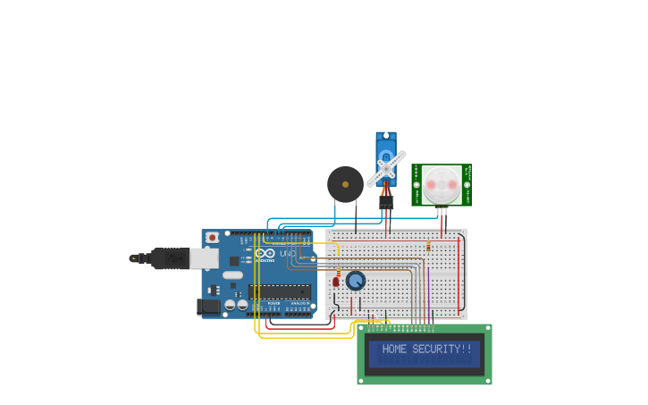 Circuit Design Security System Tinkercad