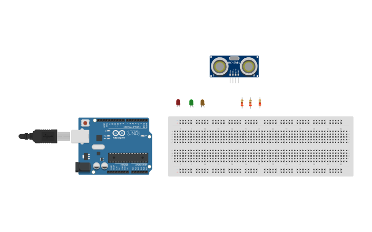 Circuit design Poubelle intelligente | Tinkercad