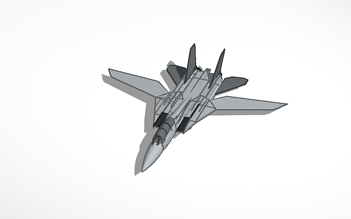 3D design F-14 Tomcat (Wings Unfolded, Gear Up) - Tinkercad