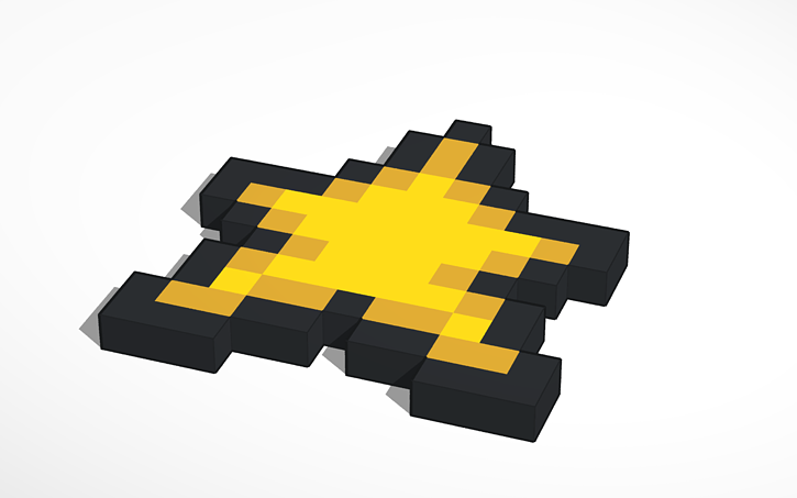 3D design original (I made it) terraria star - Tinkercad
