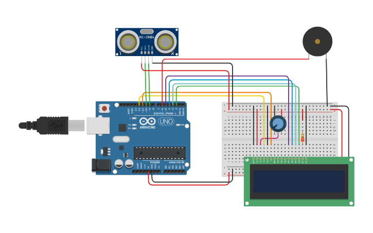 Circuit design Visitor counter - Tinkercad