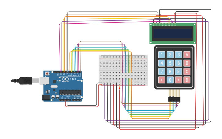 Circuit design final project Calculator | Tinkercad