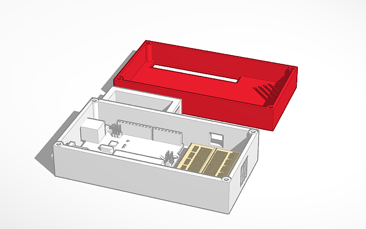 3d Design Arduino Uno Mini Breadboard And Bluetooth Case Tinkercad