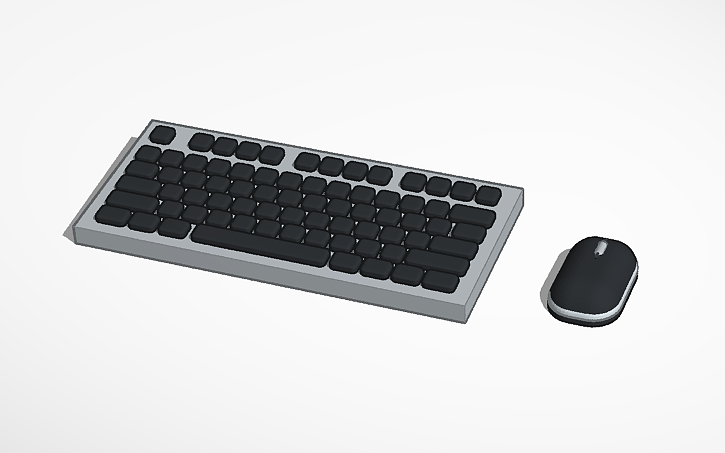 3D design Keyboard and Mouse - Tinkercad