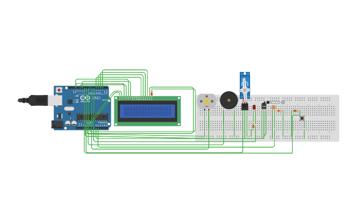 Circuit design Fire Alarm - Tinkercad