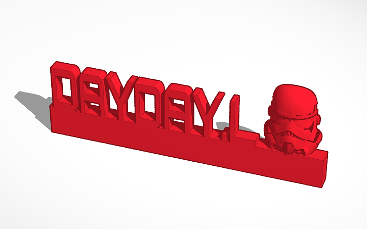 3D design Nameplate - Tinkercad