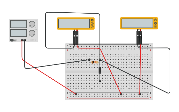 Circuit design reverse bias - Tinkercad