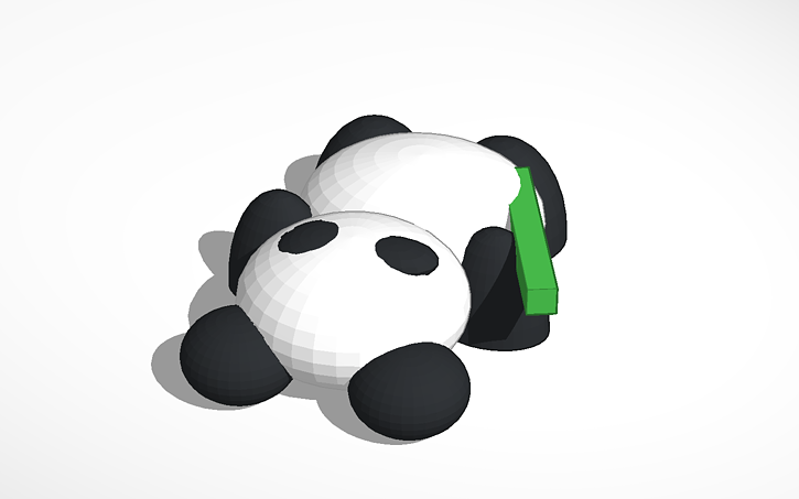 3D design panda panda panda - Tinkercad