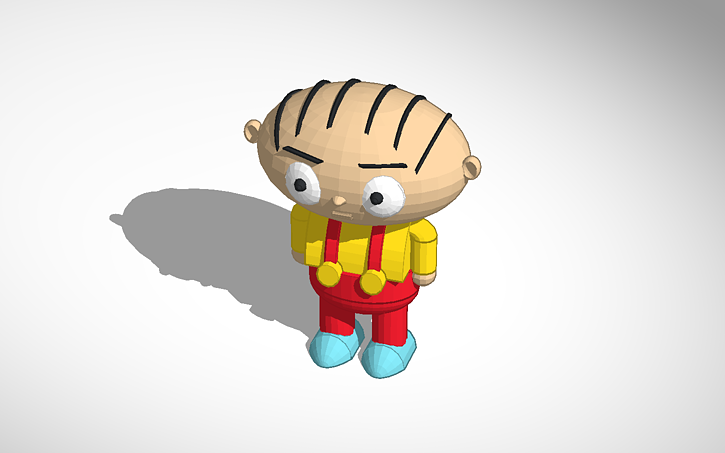 3D design Stewie Griffin - Tinkercad