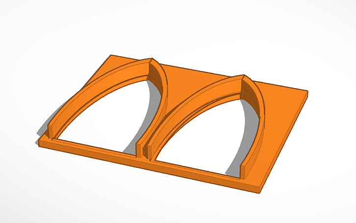 3D design Gothic arch - Tinkercad