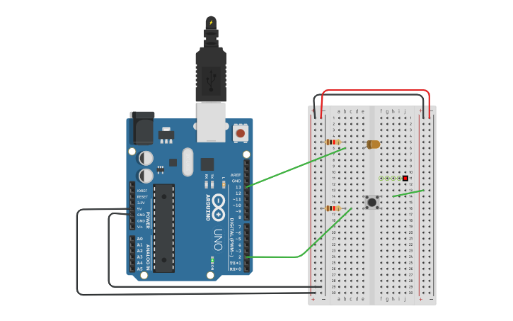 Circuit design Interfacing Switch - Tinkercad