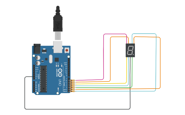 Circuit design DISPLAY_7_SEGMENTOS | Tinkercad