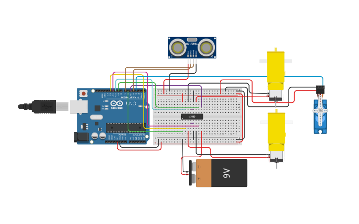 Circuit design Robot Soccer Final - García | Tinkercad