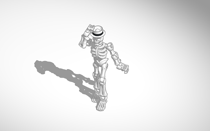 3D design Moonwalking Skeleton - Tinkercad
