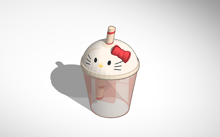 3D design ♡~hello kitty swiss roll & boba! ‹𝟹𝟹𝟹𝟹𝟹 | Tinkercad