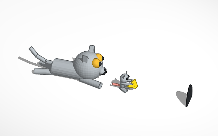 3D design The tragedy of the cat that couldnt catch the rat - Tinkercad 3D design The tragedy of the cat that couldnt catch the rat - Tinkercad