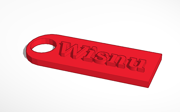 3D design Key Chain - Tinkercad
