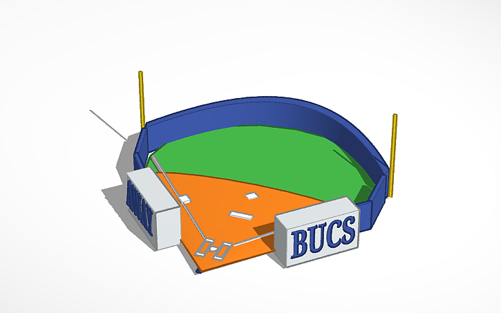 3D design softball field - Tinkercad