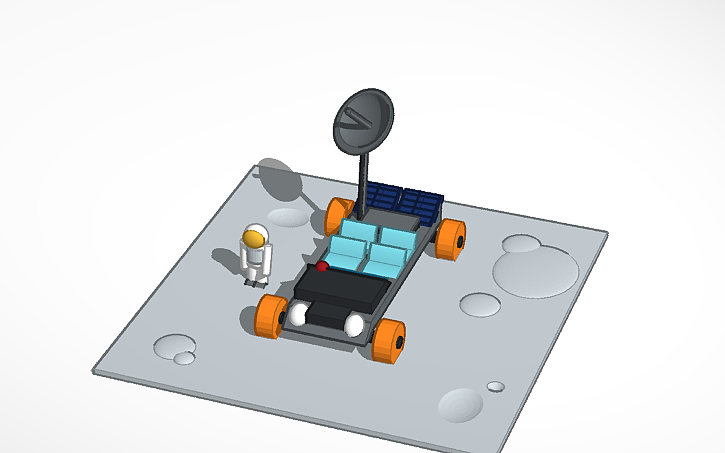 3D design Moon rover design 1 - Tinkercad