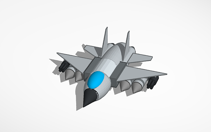 3D design Fighter Jet - Tinkercad