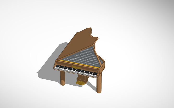 3D design piano - Tinkercad