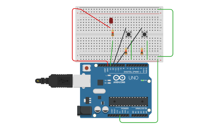 Circuit design OR GATE | Tinkercad