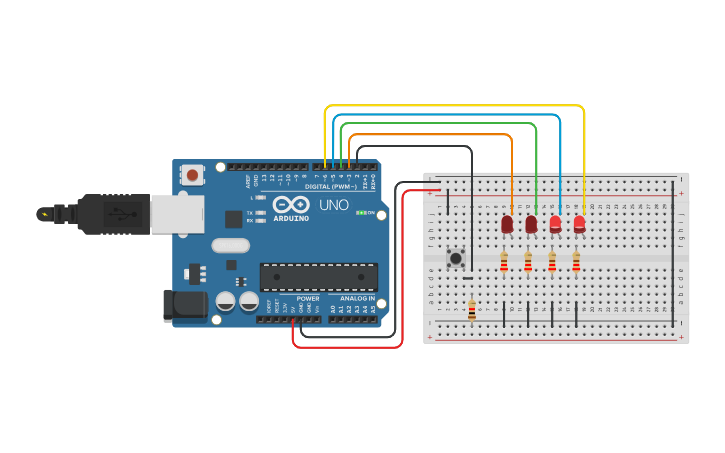 Circuit design INTERRUPT - Tinkercad