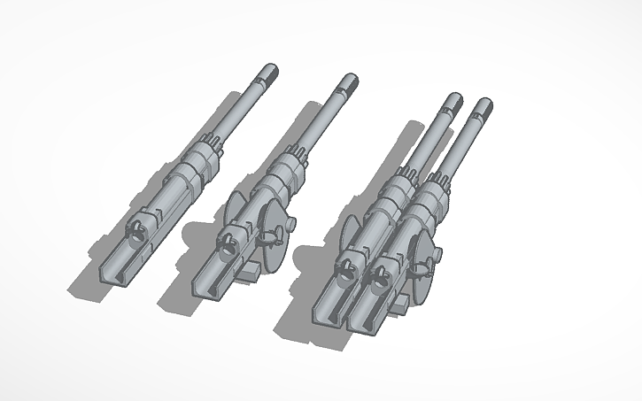 3D design Artillery Cannon Models - Tinkercad