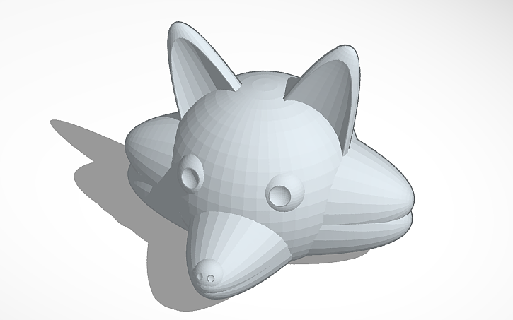 3D design Fox Head Template | Tinkercad