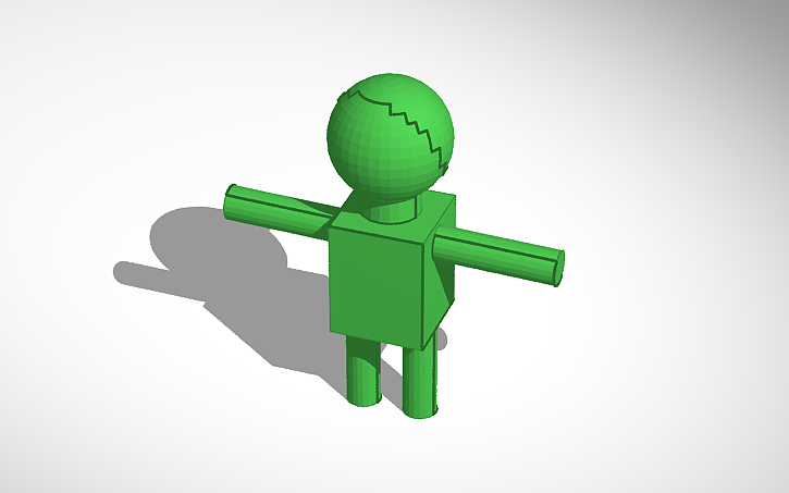 3D design T-pose man! - Tinkercad