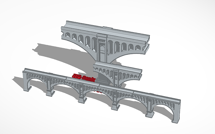 3D design Copy of Big Four Bridge Sections Z Scale | Tinkercad