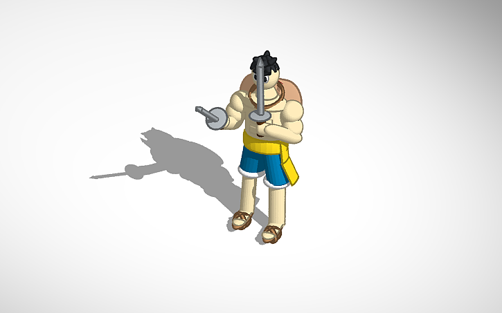 3D design Luffy - Tinkercad