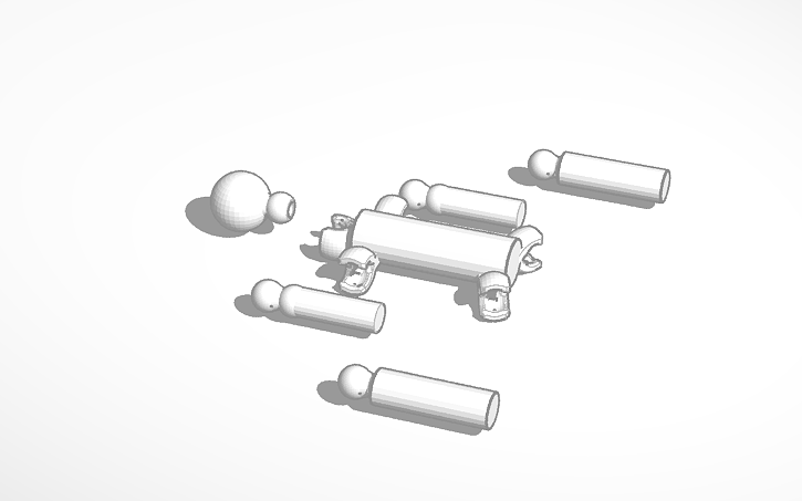 3D design Articulated Stick-man - Tinkercad