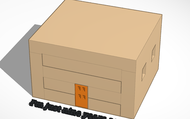 3D design Minecraft House - Tinkercad