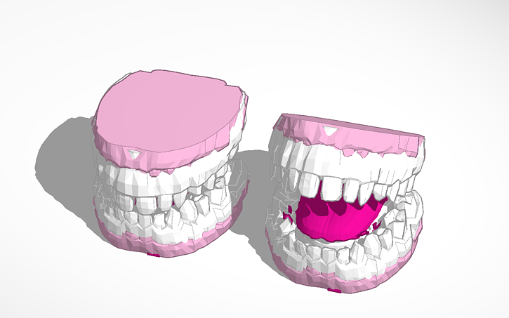 3D design Mouth (Opened and closed) - Tinkercad