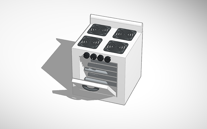 3D design Oven and Stove - Tinkercad