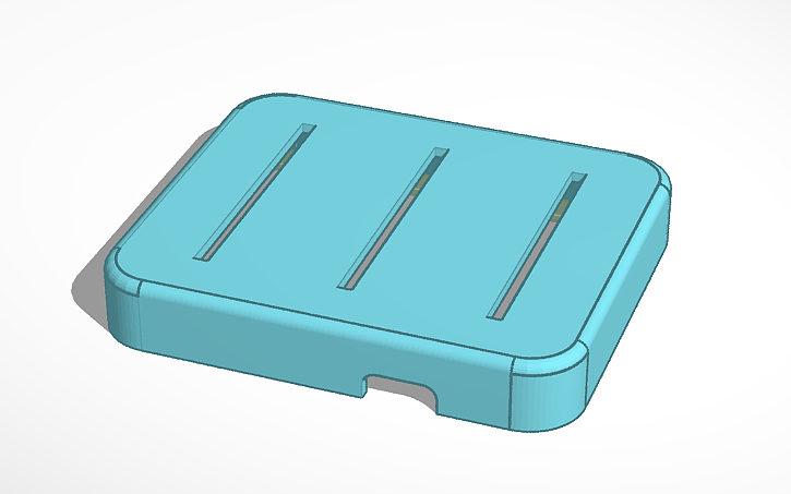 3D design 3D printable 3 slider potentiometer case - Tinkercad