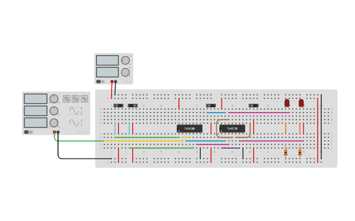 Circuit design SR FF | Tinkercad