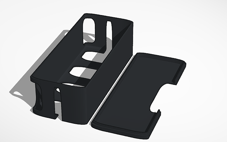 3D design cable management box - Tinkercad