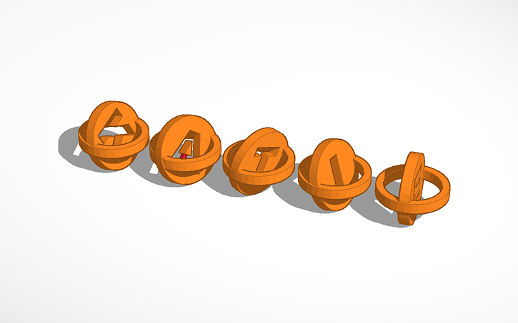 3D design Copy of Lesson: Key ring, letters! result | Tinkercad