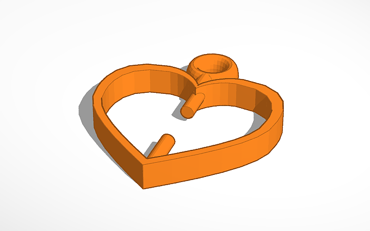 3D design HEART with text - Tinkercad