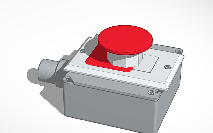 3D design Emergency Button - Tinkercad