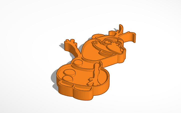 3D design Chaveiro OLAF - Frozen - Tinkercad