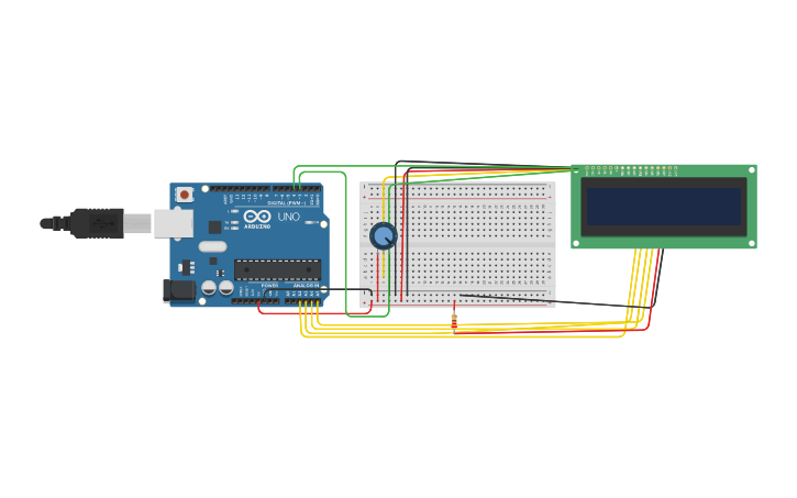 Circuit design Projeto LCD 3bim | Tinkercad
